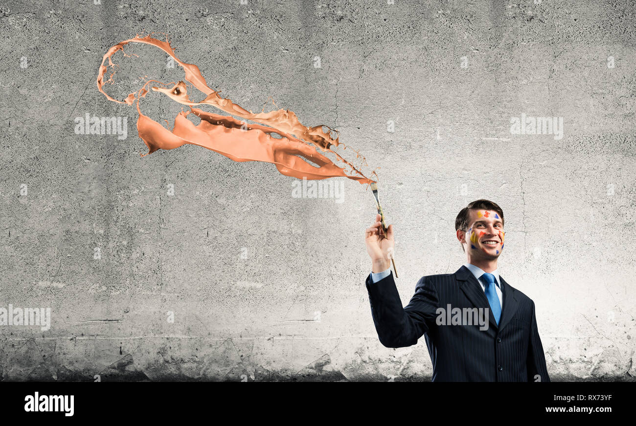 Business inspiration of young man Stock Photo - Alamy