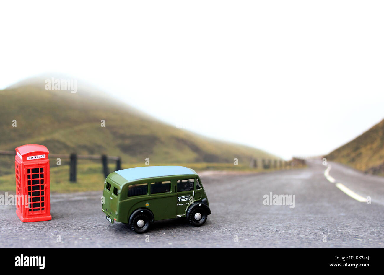 Model van street scene Stock Photo - Alamy