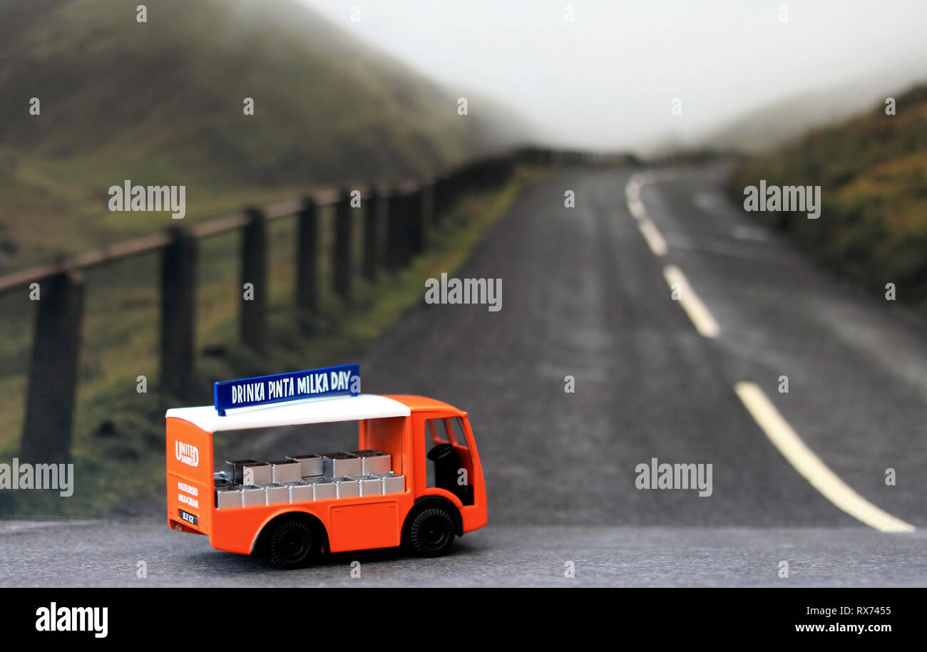 Model van street scene Stock Photo - Alamy