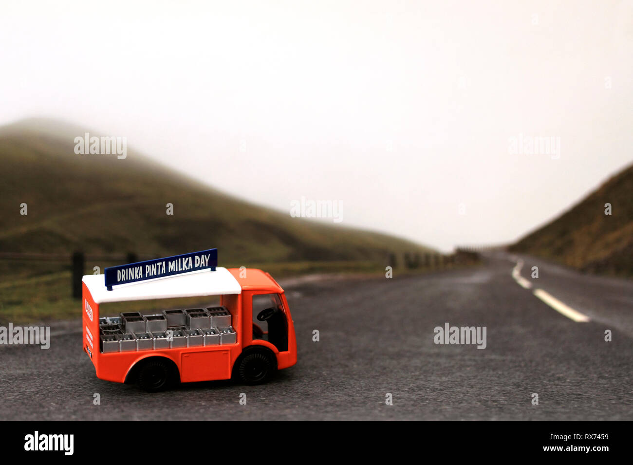 Model van street scene Stock Photo - Alamy