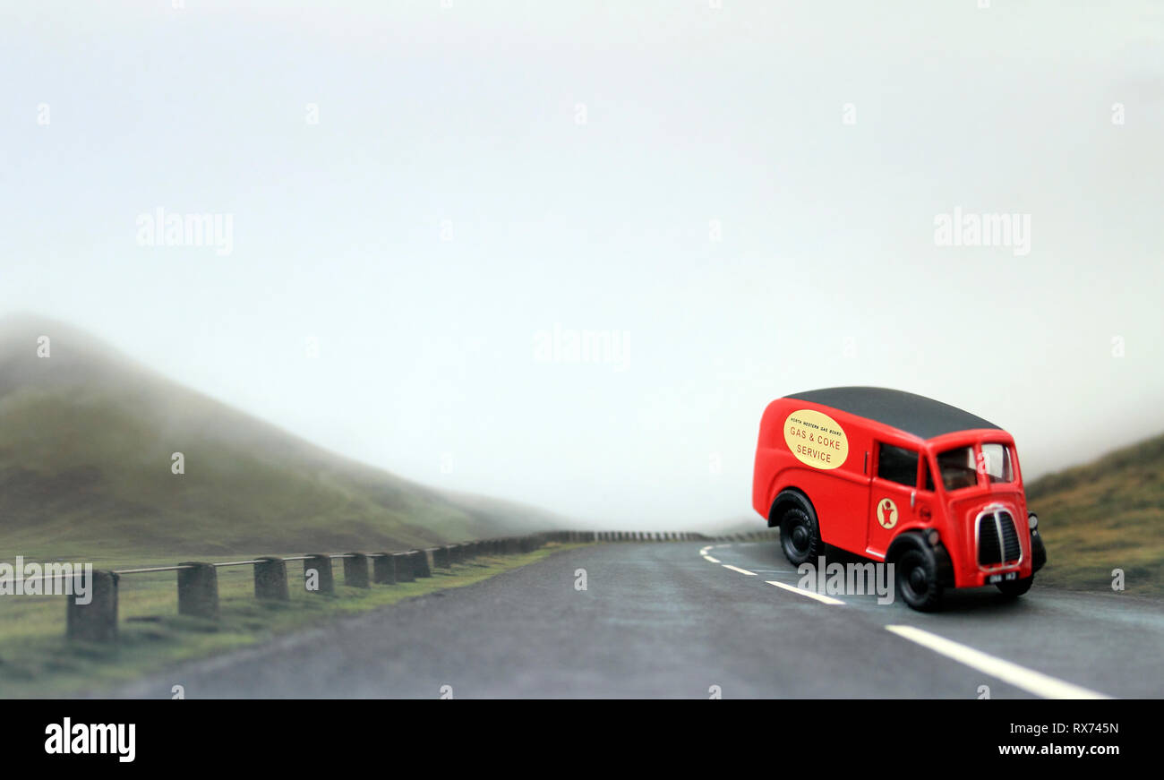 Model van street scene Stock Photo - Alamy