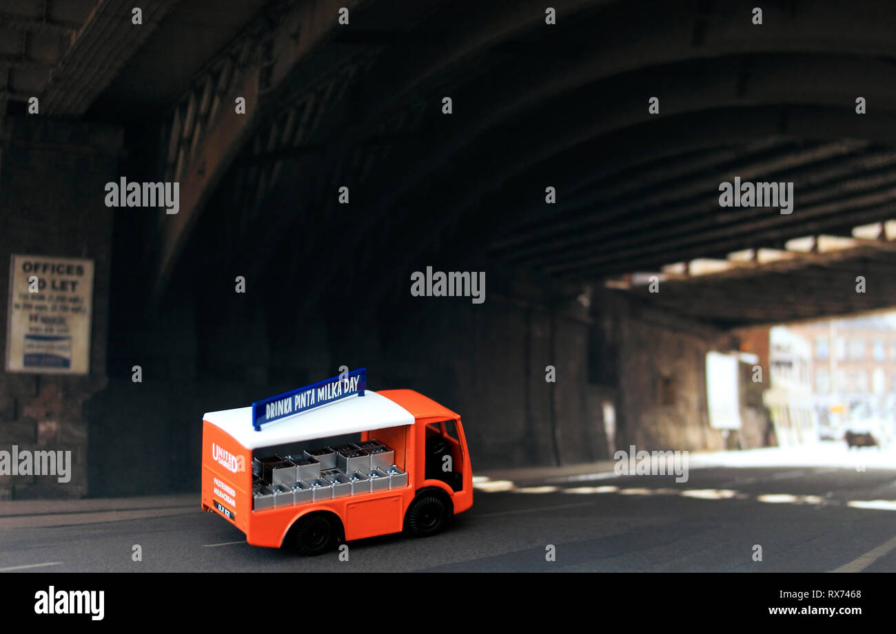 Model van street scene Stock Photo - Alamy