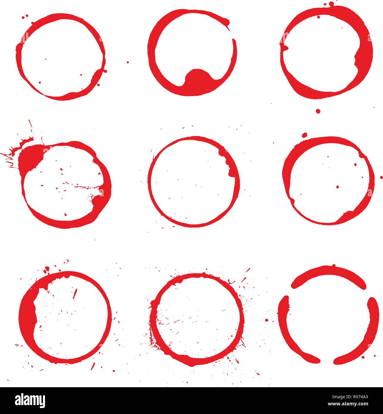 Vector Illustration of Coffee Cup Stains Stock Vector Image & Art - Alamy