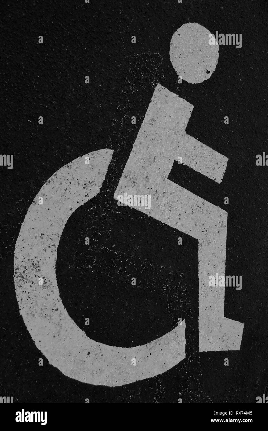 Disabled symbol sign Black and White Stock Photos & Images - Alamy