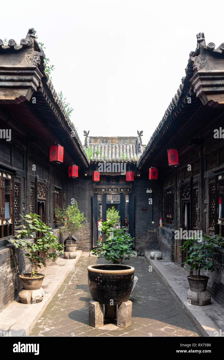 Aug 2013 - Pingyao, Shanxi province, China - One of the courtyards of ...