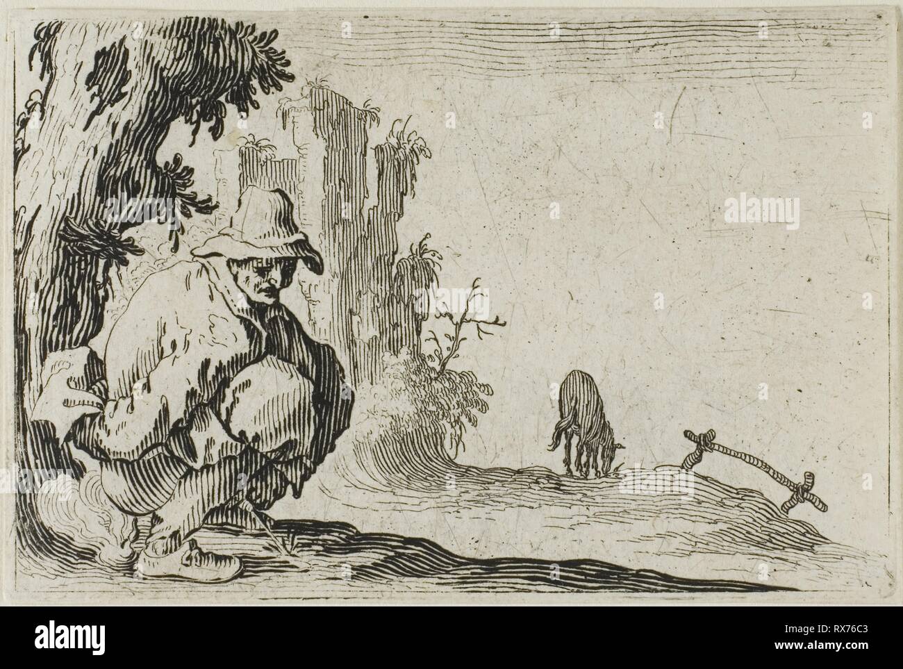 The Peasant Squatting, from The Caprices. Jacques Callot; French, 1592 ...