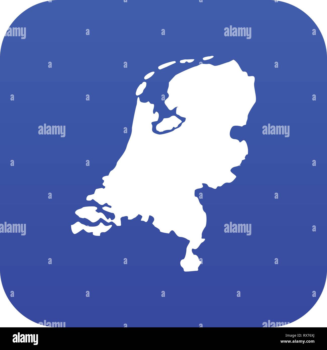 Holland map icon digital blue Stock Vector Image & Art - Alamy