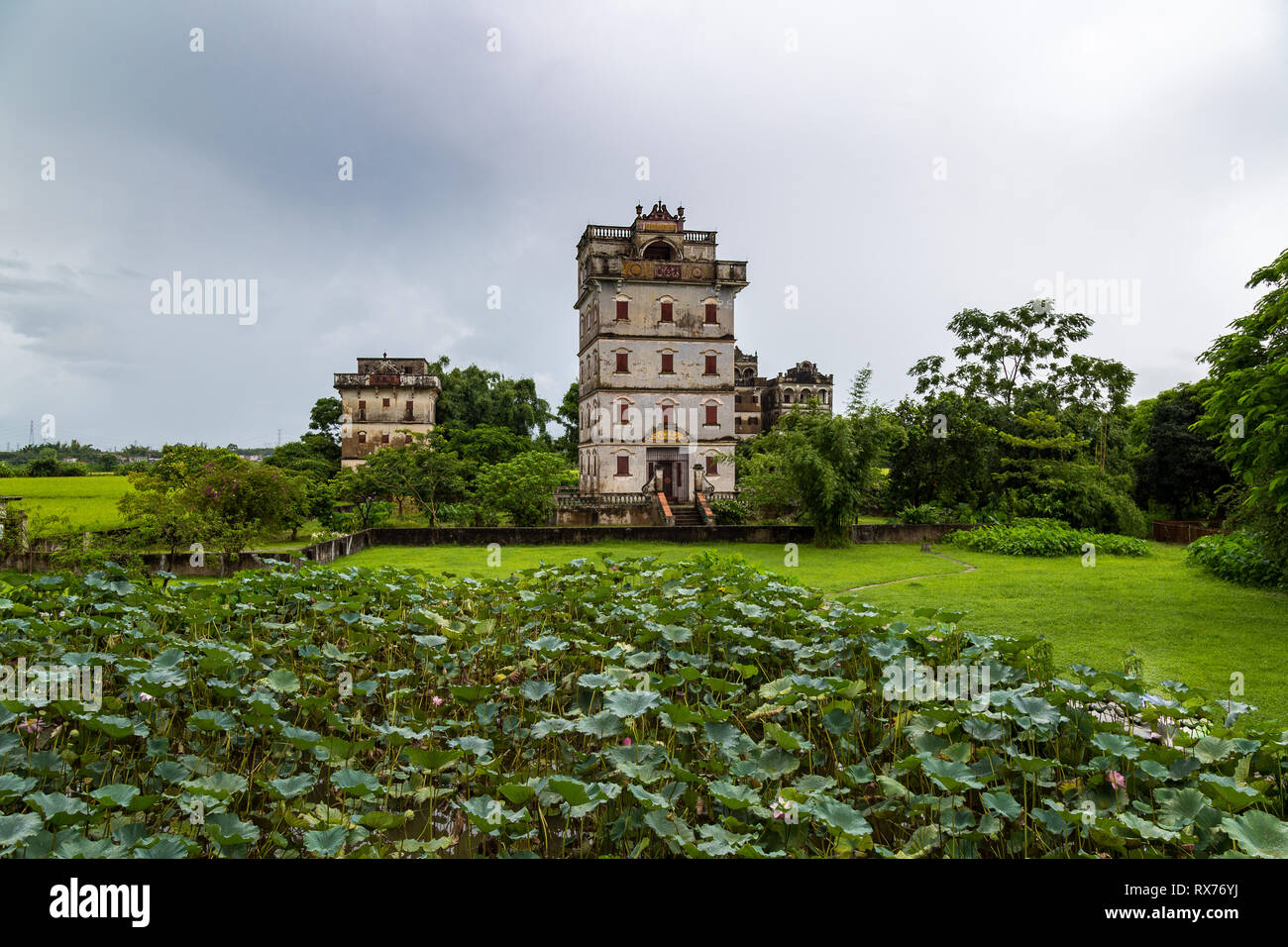 July 2017, Kaiping, China. Kaiping Diaolou in Zili Village, near ...