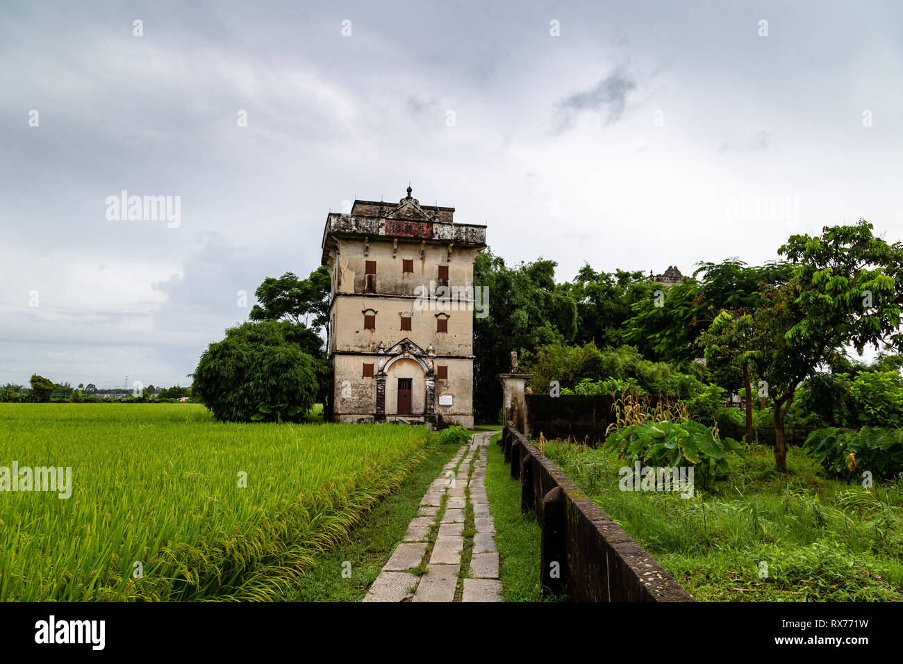 July 2017, Kaiping, China. Kaiping Diaolou in Zili Village, near ...