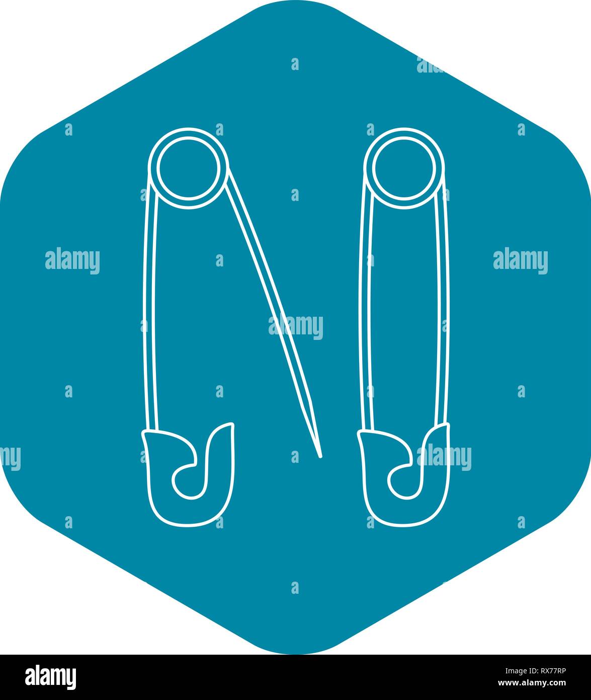 Pins icon, outline style Stock Vector Image & Art - Alamy