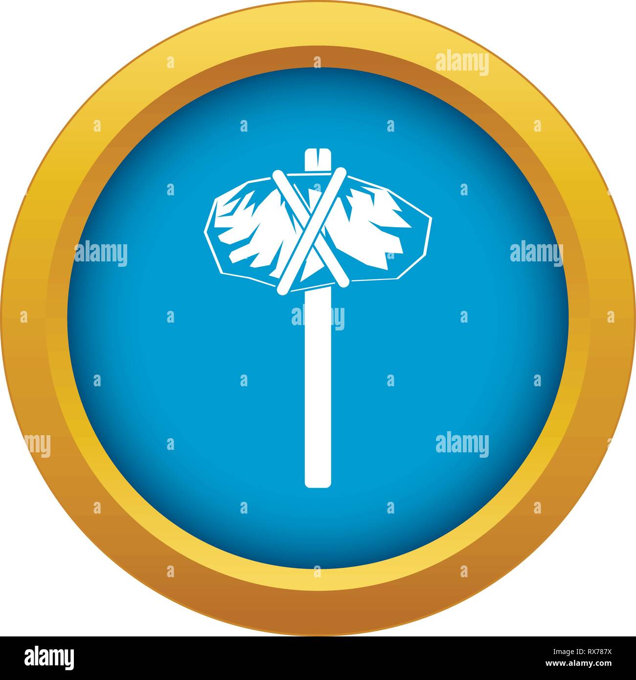 Stone hammer icon blue vector isolated Stock Vector Image & Art - Alamy