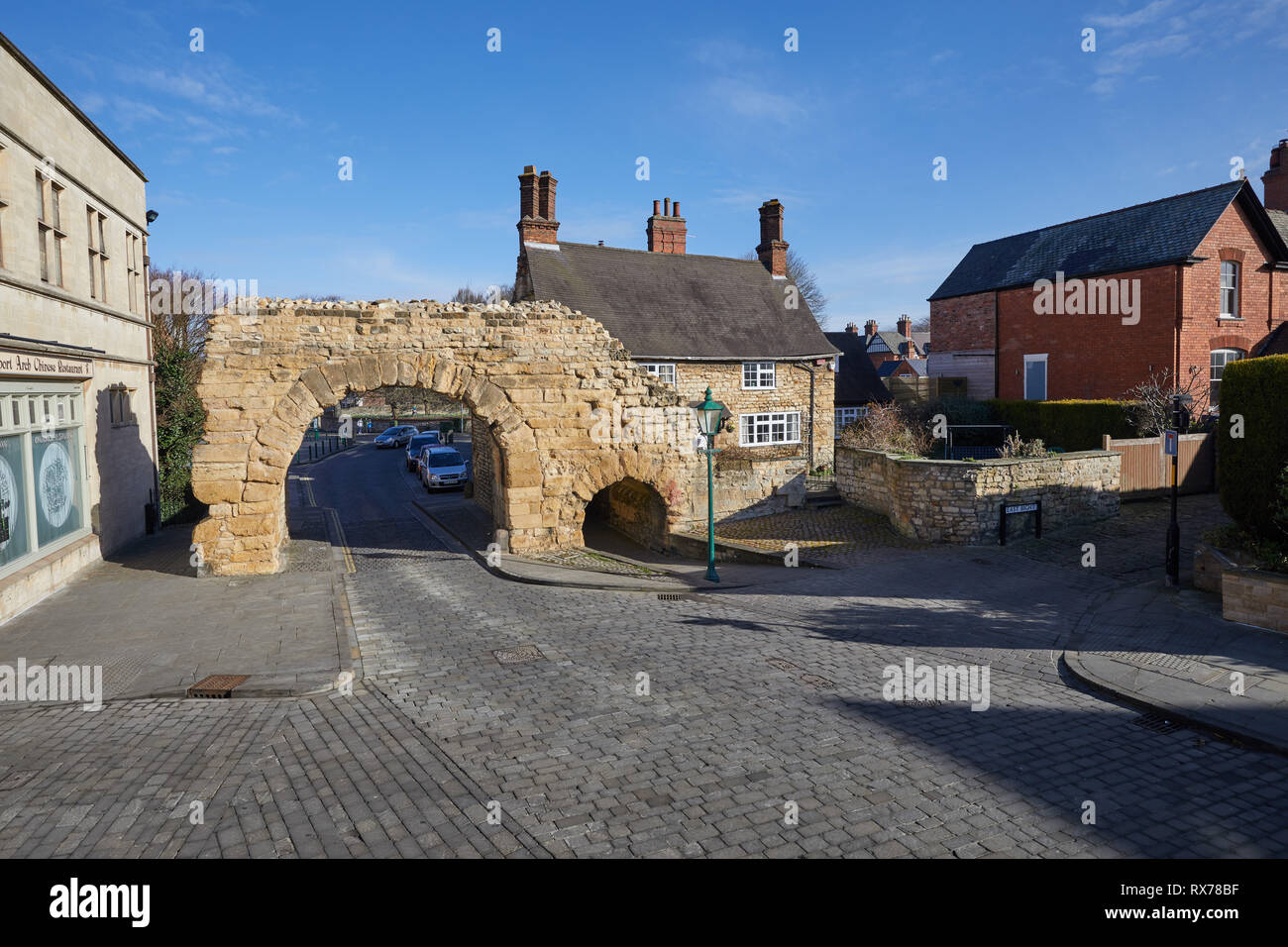 Newport Arch, 3rd-century Roman gate in the city of Lincoln ...