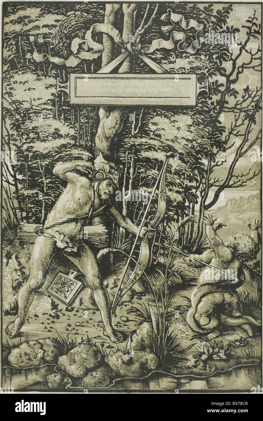 Alcon Slaying the Serpent. Hans Wechtlin, I; German, 1480/85-after 1526 ...