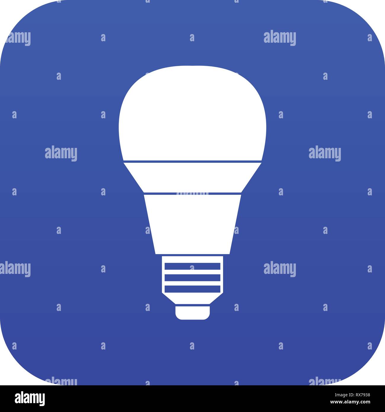 Glowing LED bulb icon digital blue Stock Vector Image & Art - Alamy