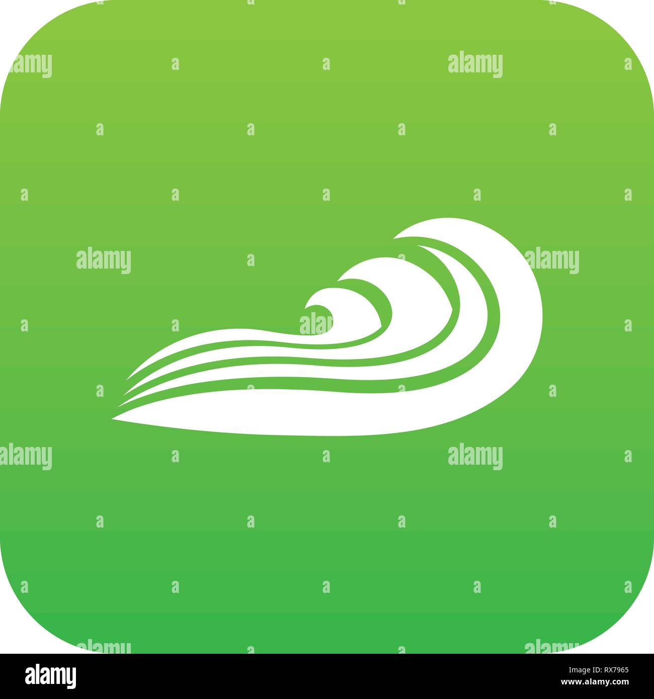 Wave icon, simple style Stock Vector Image & Art - Alamy