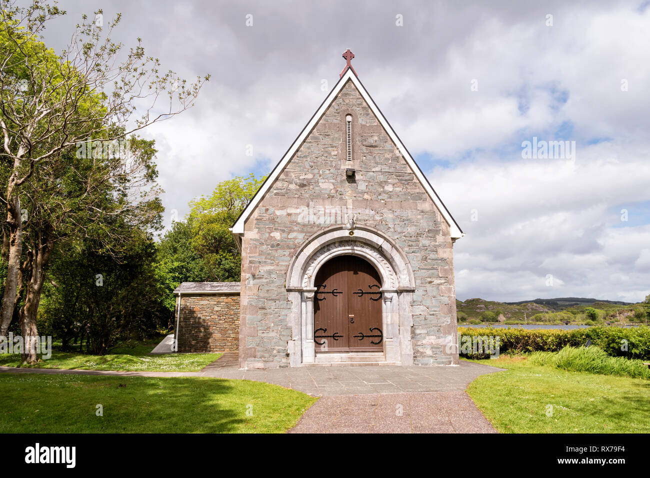 Famous oratory in the Gougane Barra in County Cork,Ireland Stock Photo ...