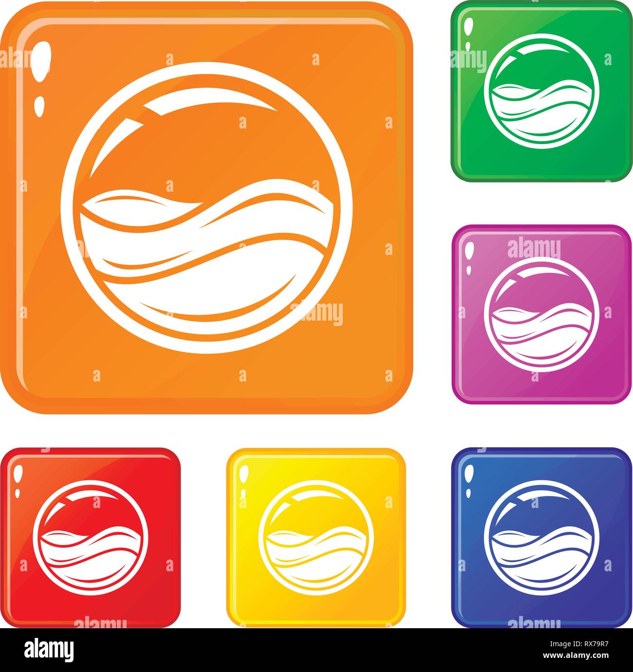 Aqua window icons set vector color Stock Vector Image & Art - Alamy