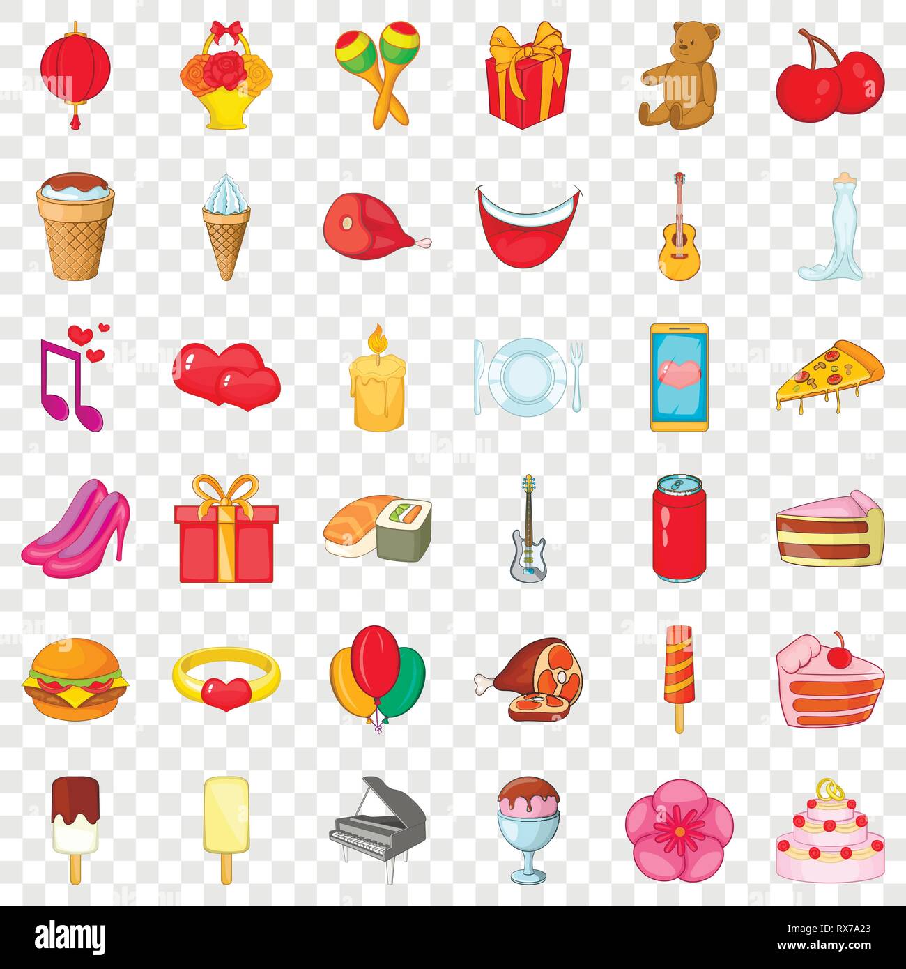 Good party icons set, cartoon style Stock Vector Image & Art - Alamy