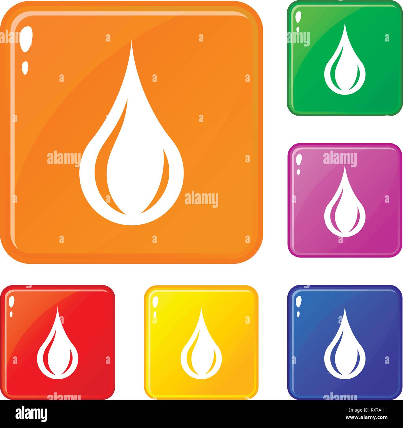 Raindrop icons set vector color Stock Vector Image & Art - Alamy