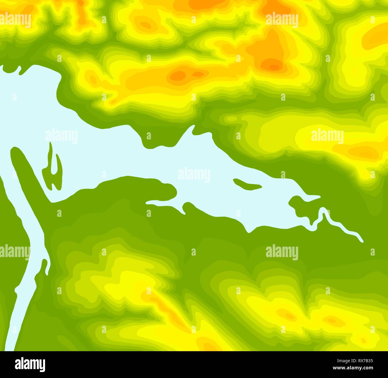 Topographic map contour background. Topo with elevation. Contour vector ...