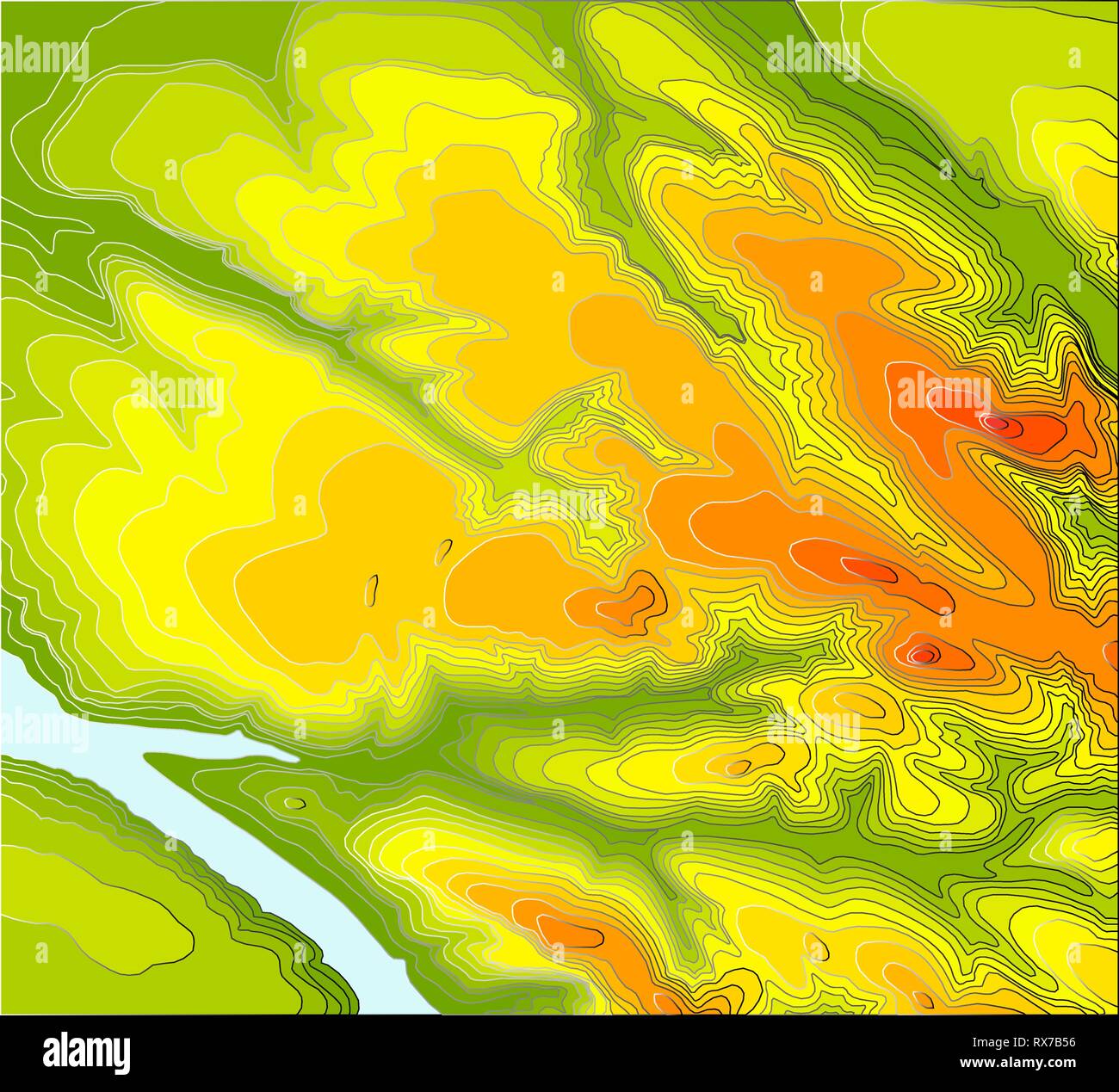 Contour lines map pattern hi-res stock photography and images - Alamy