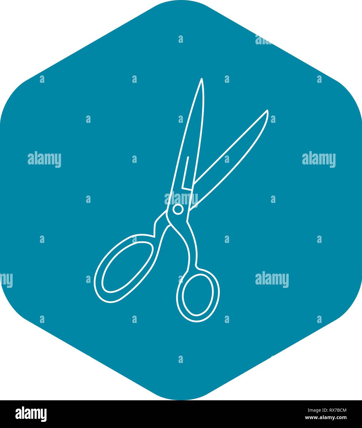 Sewing scissors icon, outline style Stock Vector Image & Art - Alamy
