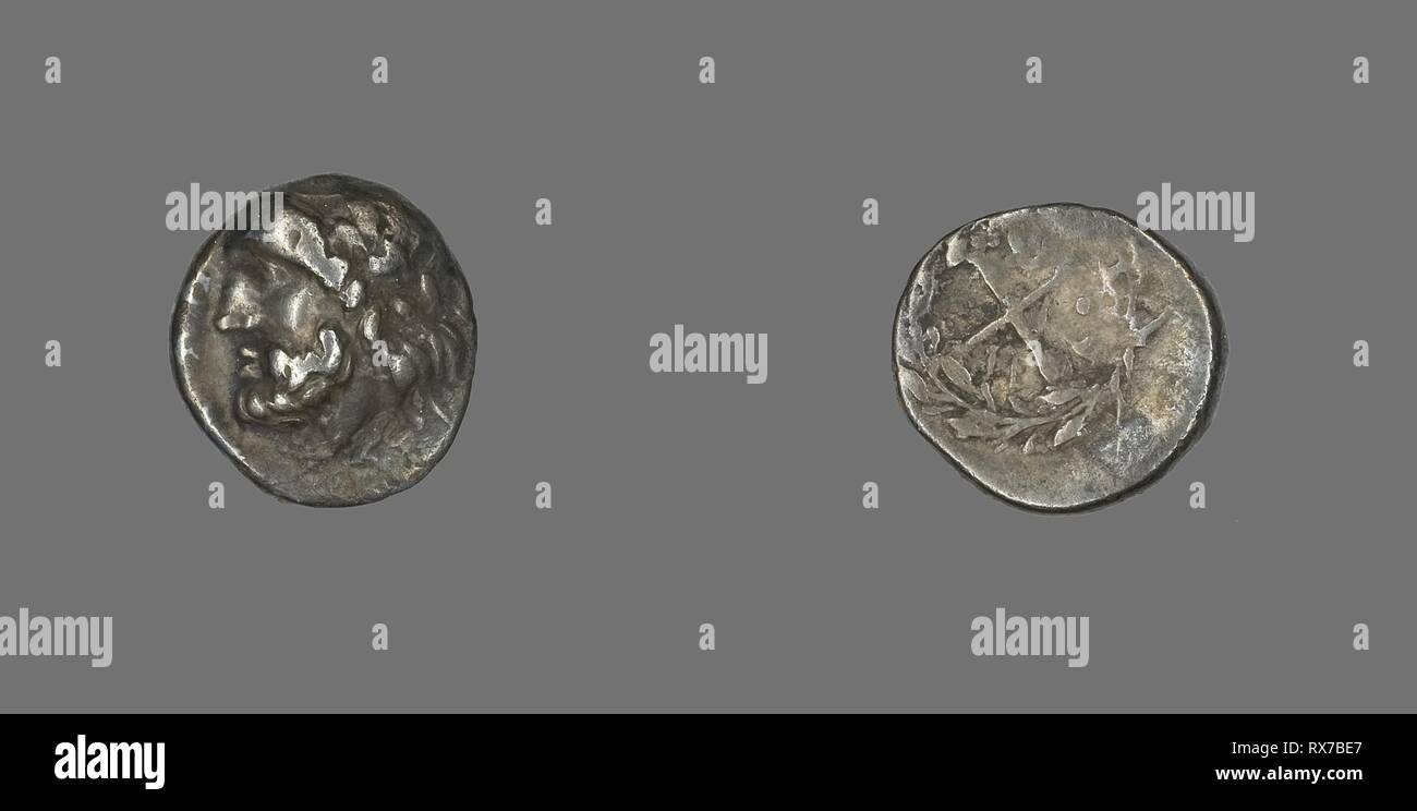 Hemidrachm (Coin) Depicting the God Zeus Amarios. Greek. Date: 280 BC ...