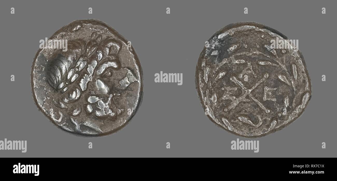 Hemidrachm (Coin) Depicting the God Zeus Amarios. Greek. Date: 280 BC ...