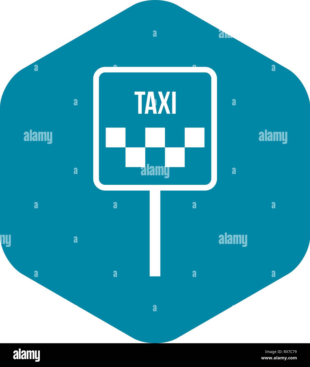 Sign taxi icon, simple style Stock Vector Image & Art - Alamy