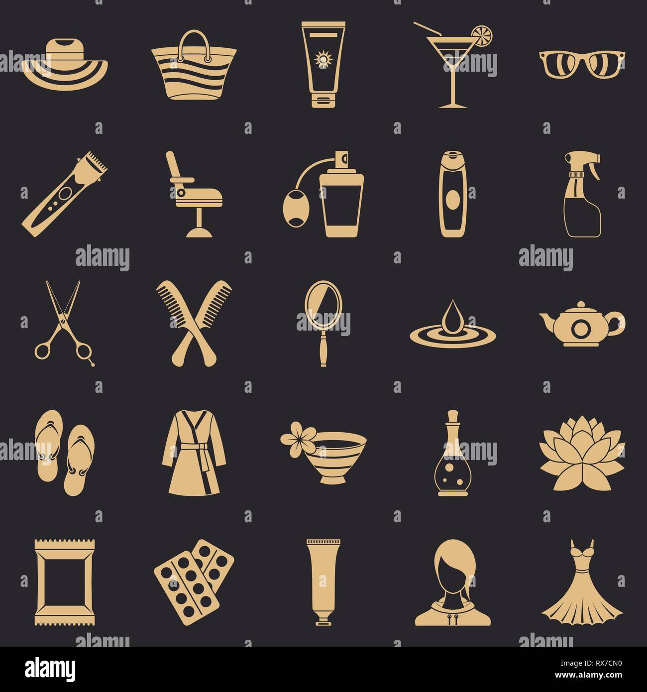 Toiletry icons set, simple style Stock Vector Image & Art - Alamy