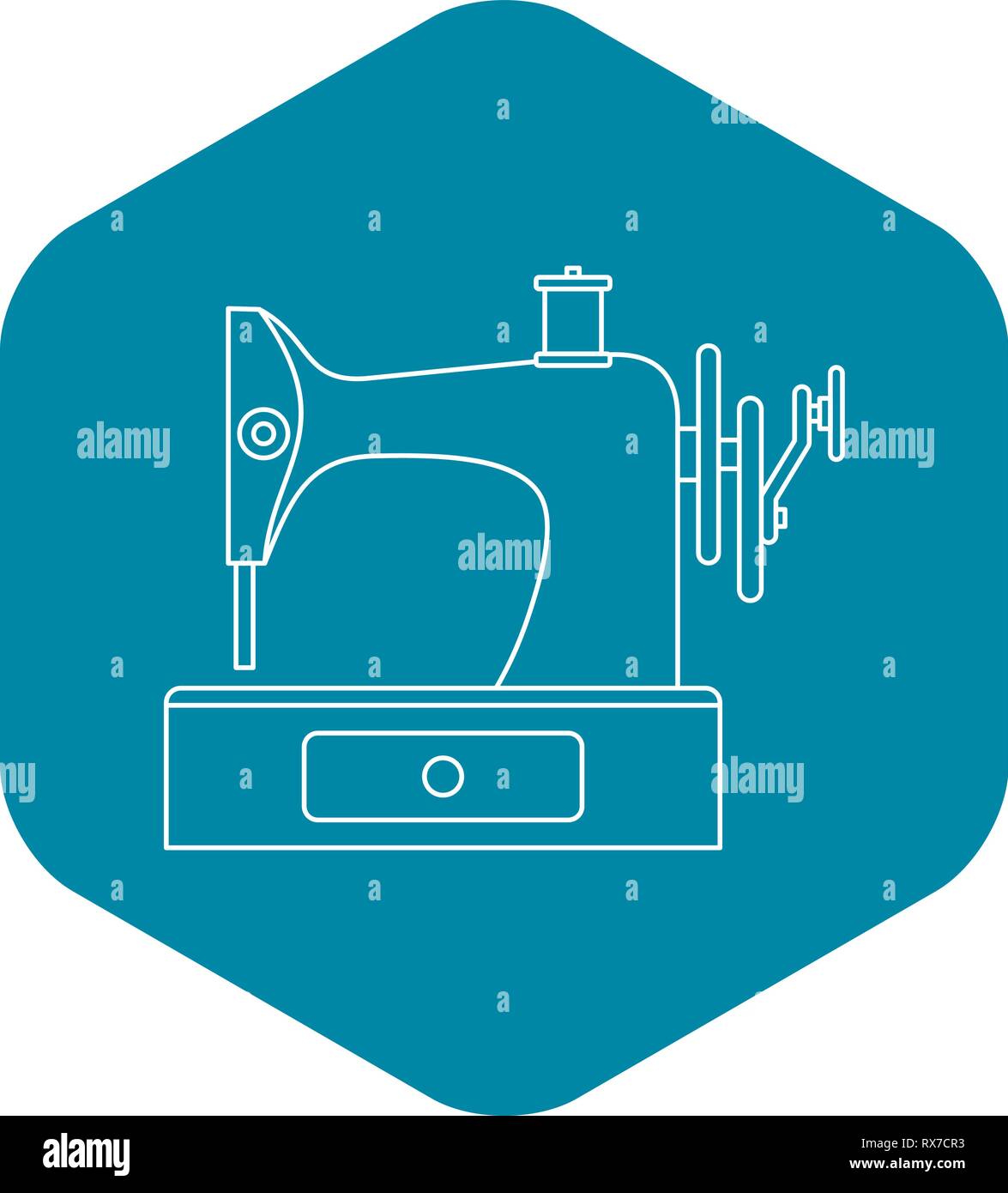 Sewing machine icon, outline style Stock Vector Image & Art - Alamy