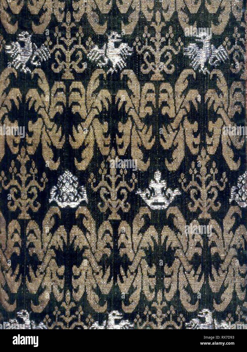 Panel. Spain. Date: 1575-1600. Dimensions: . Brocaded damask, satin ...