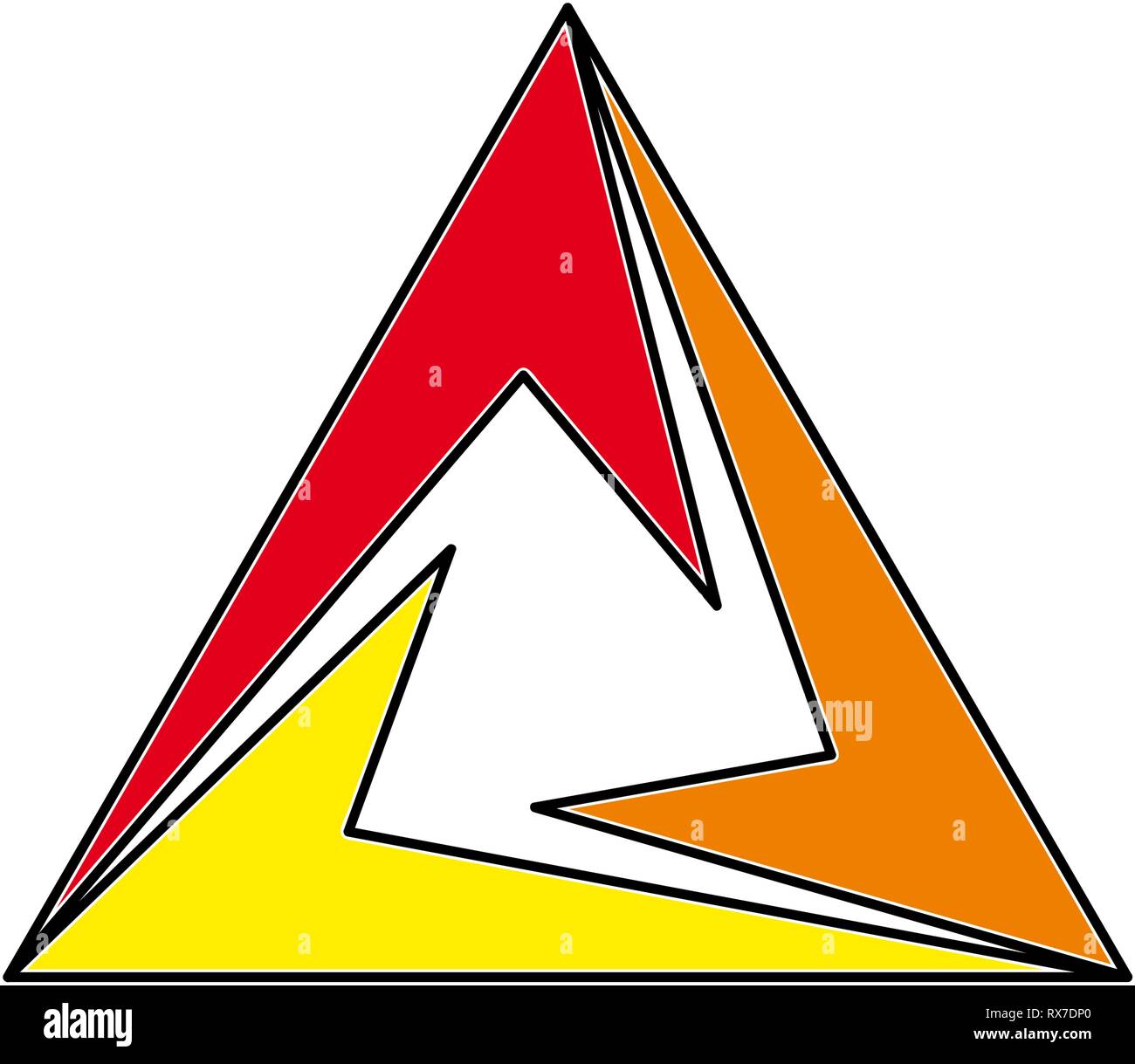 Vector sign abstract triangle, in linear style Stock Vector Image & Art ...