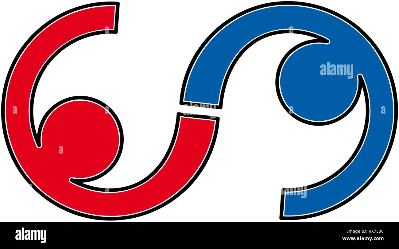 Vector sign abstract friendship infinity, in linear style Stock Vector ...