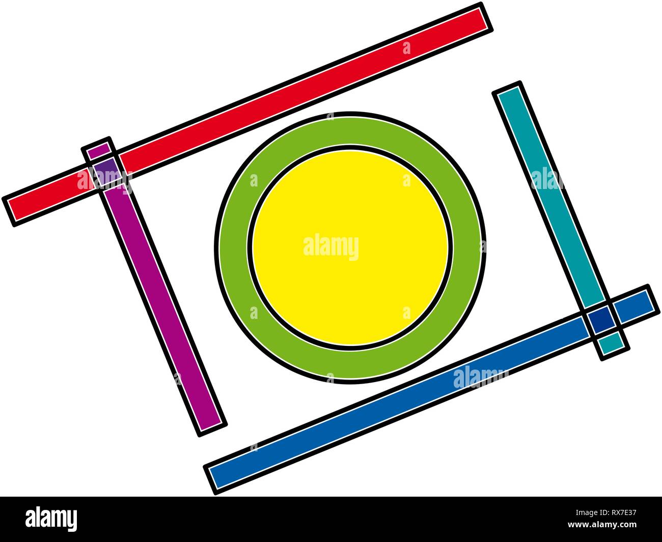 Vector sign abstract camera in flight, in linear style Stock Vector ...