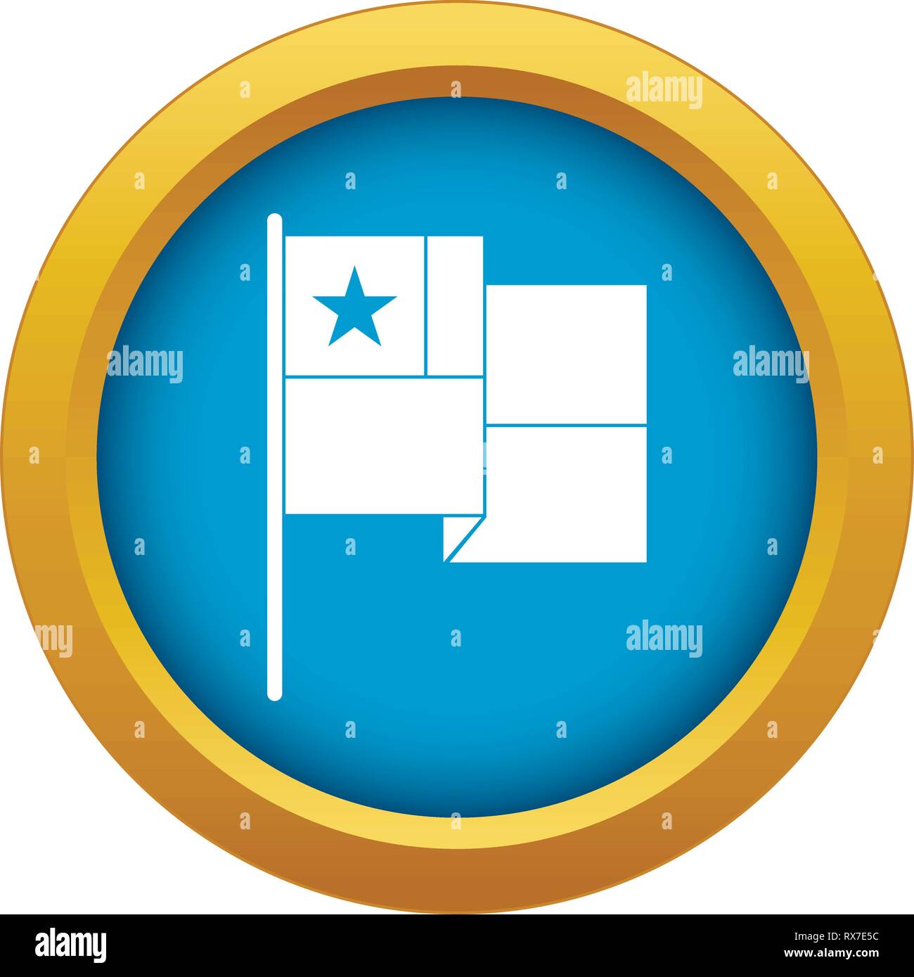 Chile flag icon blue vector isolated Stock Vector Image & Art - Alamy