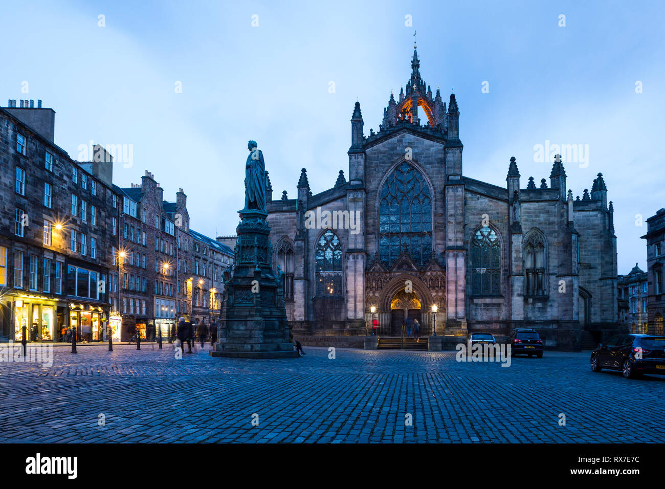 EDINBURGH, SCOTLAND - FEBRUARY 9, 2019 - St Giles Cathedral, built on ...