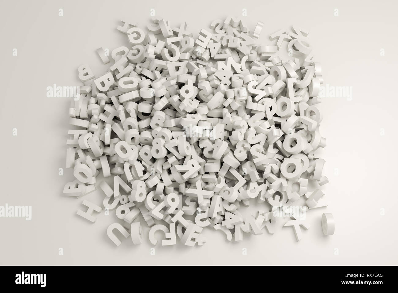 letters isolated on white background 3d illustration Stock Photo - Alamy
