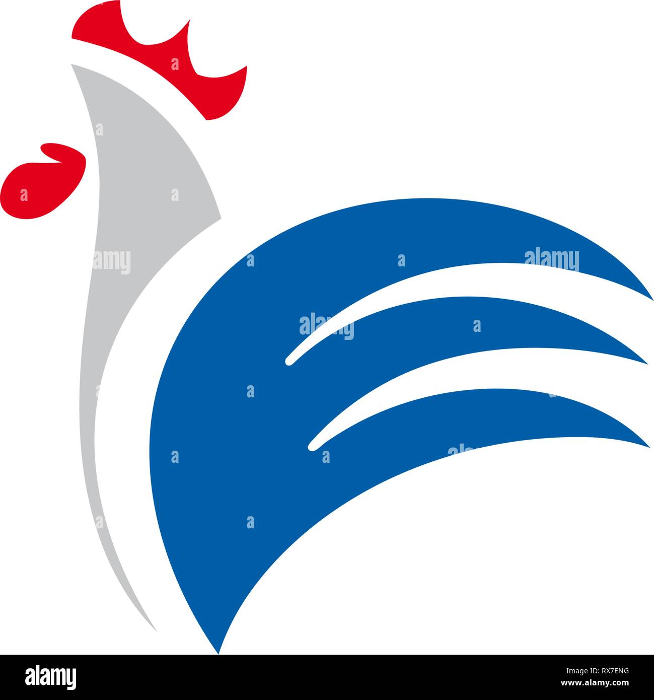 Vector sign abstract rooster, in linear style Stock Vector Image & Art ...