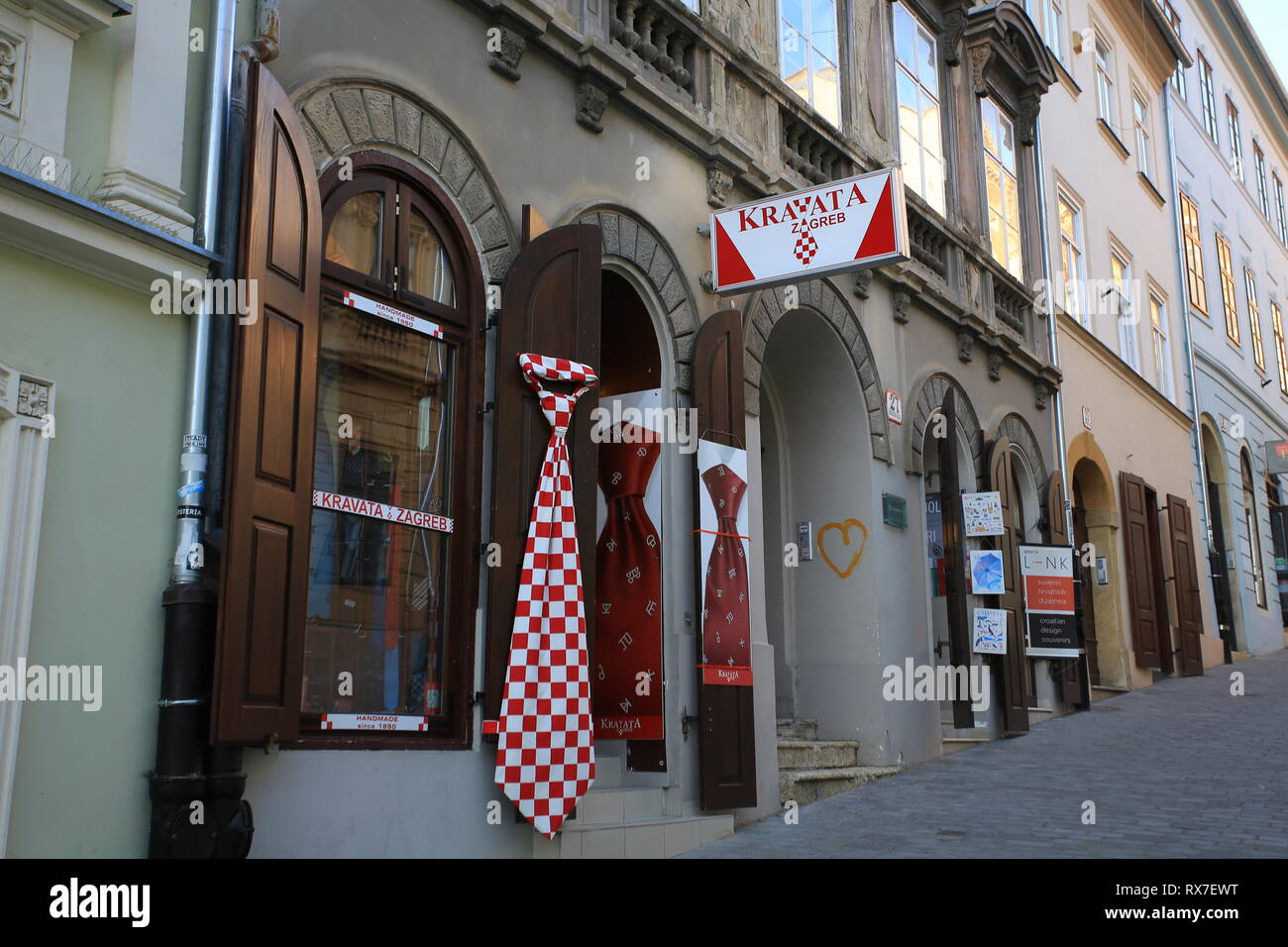 the view of radiceva street in Zagreb. The famous street in Zagreb ...