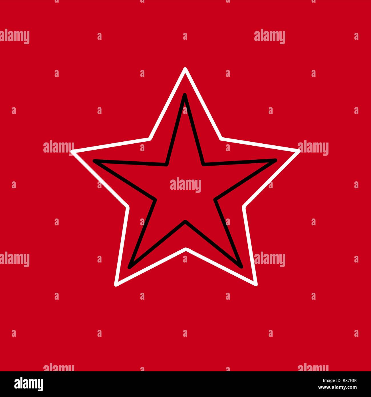 Vector sign star in linear style Stock Vector Image & Art - Alamy