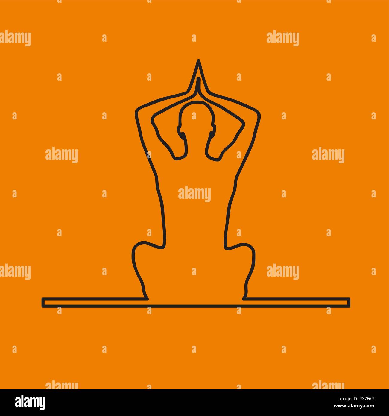 Vector sign abstract spa, yoga and relax, in linear style Stock Vector ...