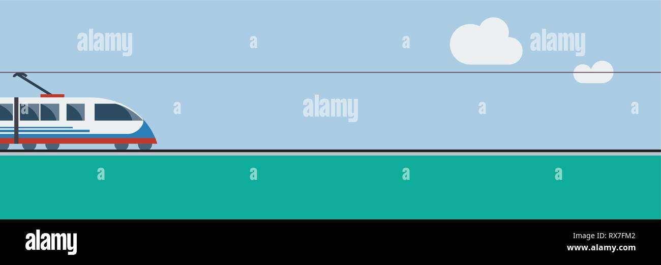 train traveling, railways agency background, vector banner Stock Vector ...