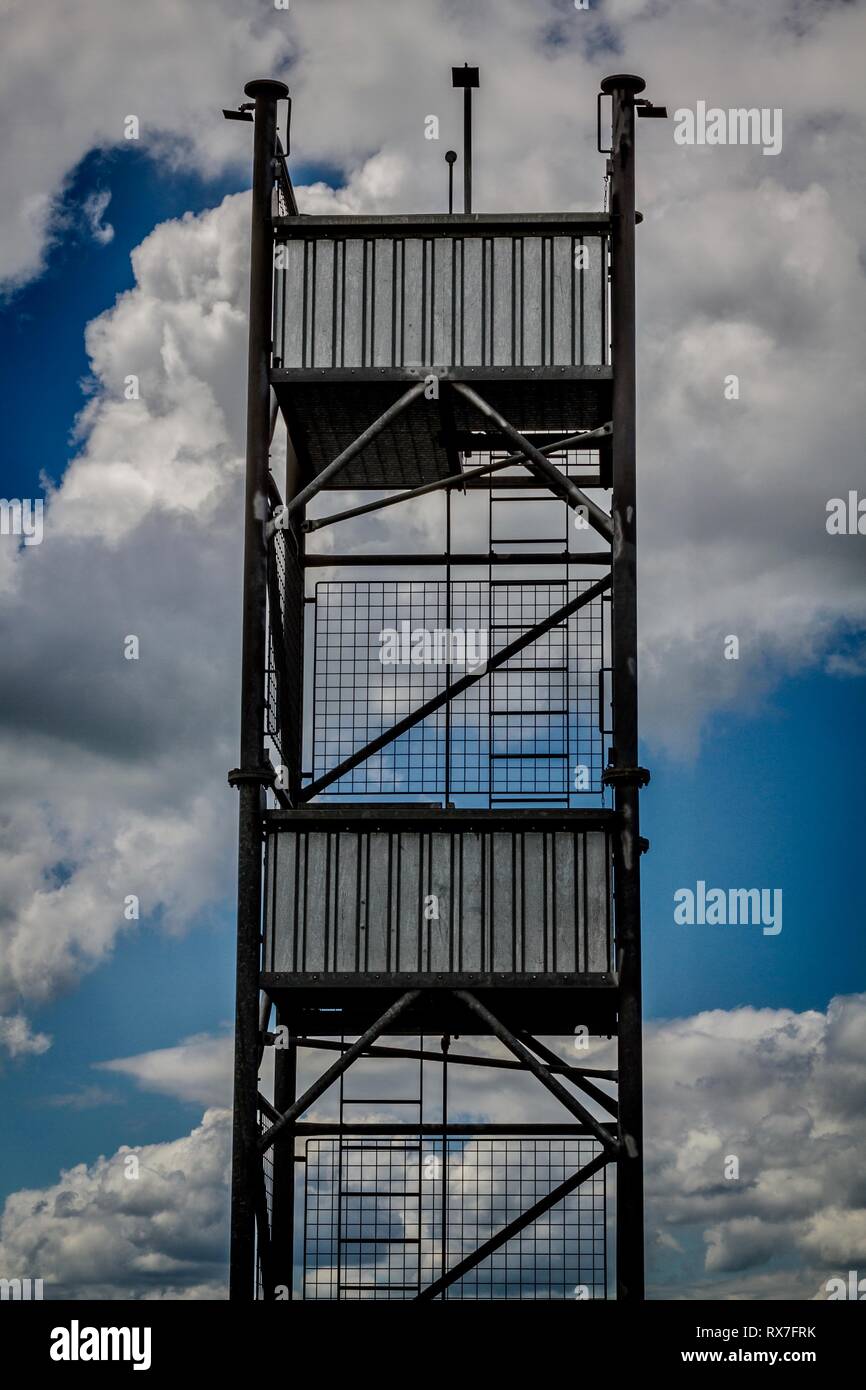 A Metal Safety Tower Construction at a Derelict Disused Mining Complex ...