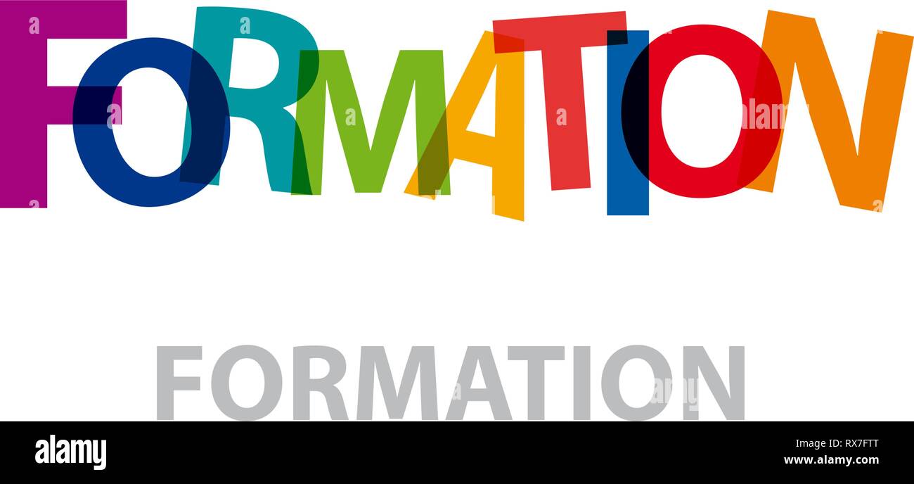 Vector formation. Broken text Stock Vector Image & Art - Alamy