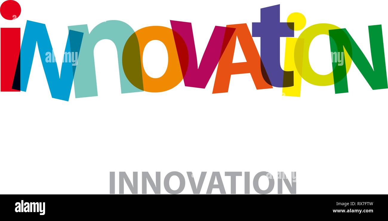 Vector Innovation. Broken text Stock Vector Image & Art - Alamy