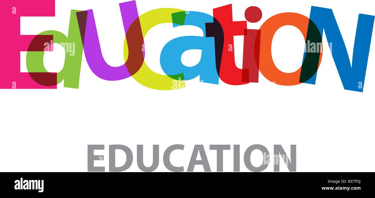 Vector Education Broken Text Stock Vector Image Art Alamy