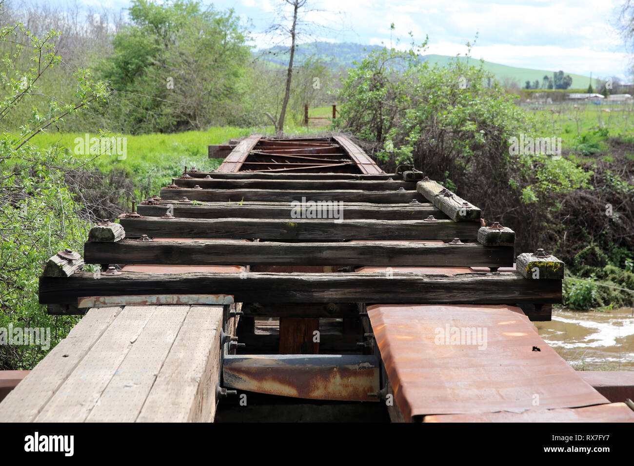 Old Railroad Bridge Stock Photo - Alamy