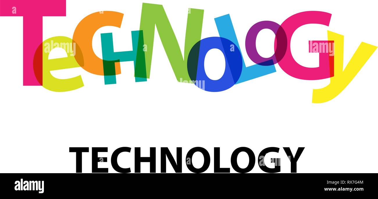 Vector technology. Broken text Stock Vector Image & Art - Alamy