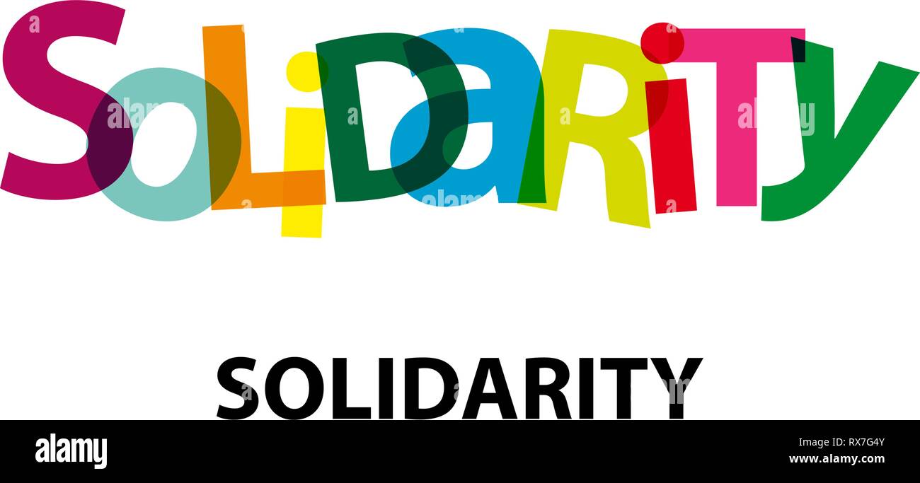 Vector solidarity. Broken text Stock Vector Image & Art - Alamy